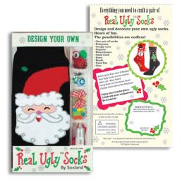 Wholesale Design Your Own Real Ugly Socks Kit - Santa | Kelli's Gifts