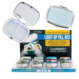 Wholesale Elite Light-Up Pill Box - 12 Count Display | Kelli's Gifts