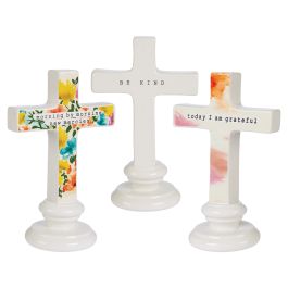 Wholesale Ceramic Cross on Stand | Kelli's Gifts